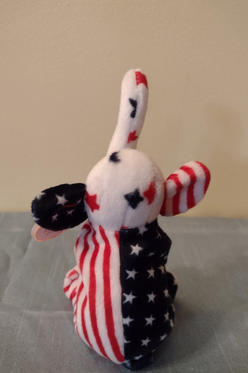Vintage TY RIGHTY Elephant Beanie Babies Collection 2000. DOB July 4th ...