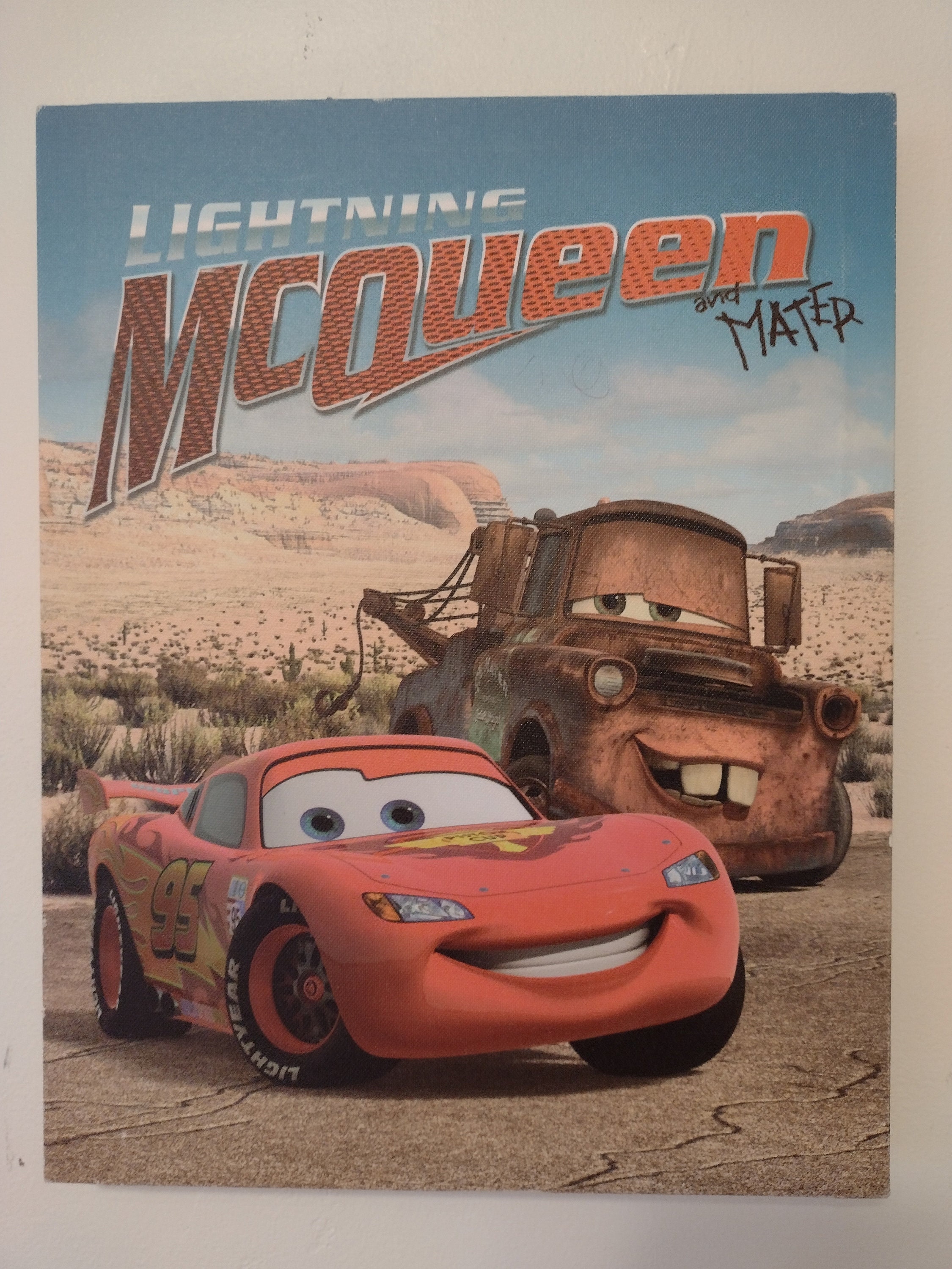 Vintage Disney Lighting MCQUEEN MATTER CARS. . Wall Hanging Decor. Size ...