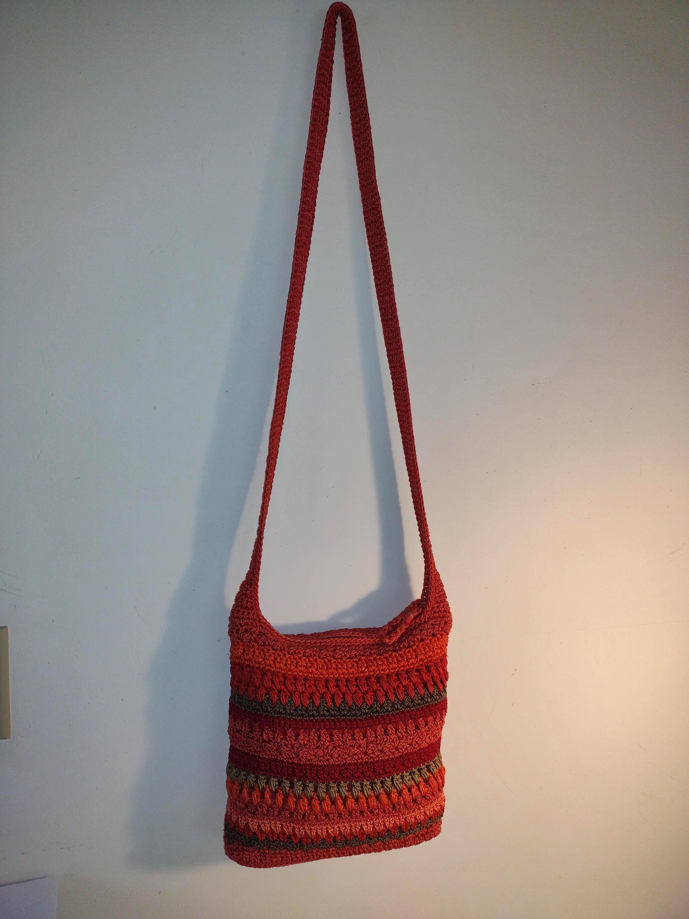 Vintage Crochet the Sak Bag. Size 10x10. - Etsy