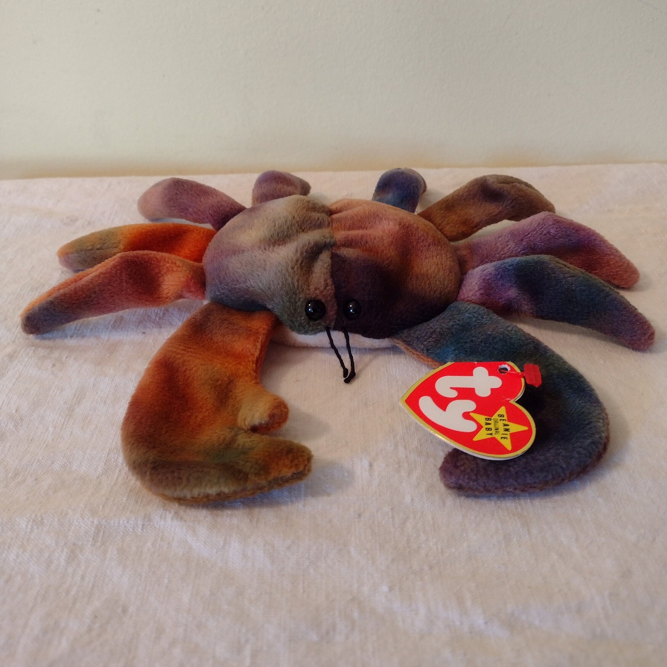 Vintage CLAUDE the Crab. Original TY Beanie Babies Collection. Date of ...