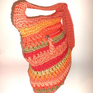 Vintage Crochet the Sak Bag. Size 10x10. - Etsy