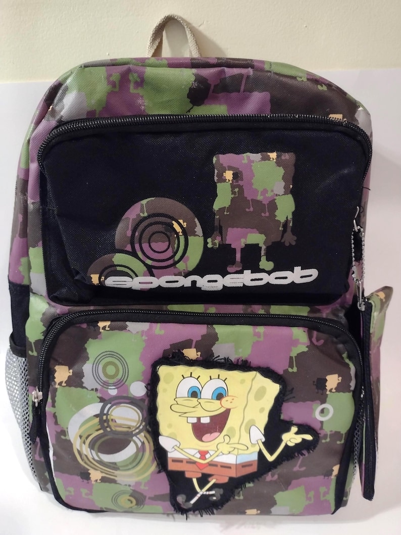 Vintage Spongebob Nickelodeon Backpack. Size 16" Tall, 14" Wide. - Etsy