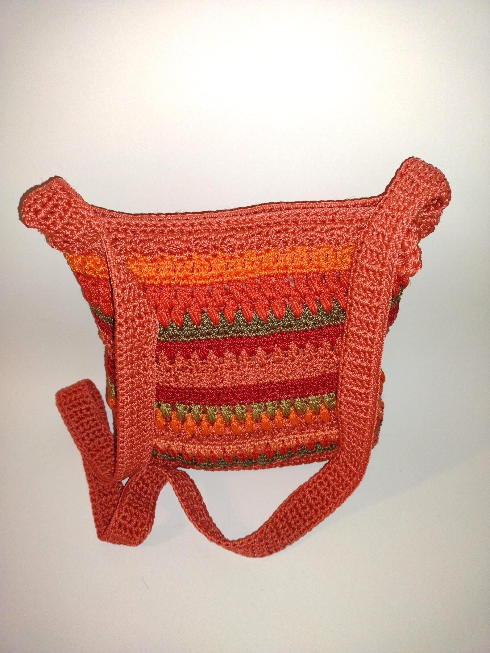 Vintage Crochet the Sak Bag. Size 10x10. - Etsy