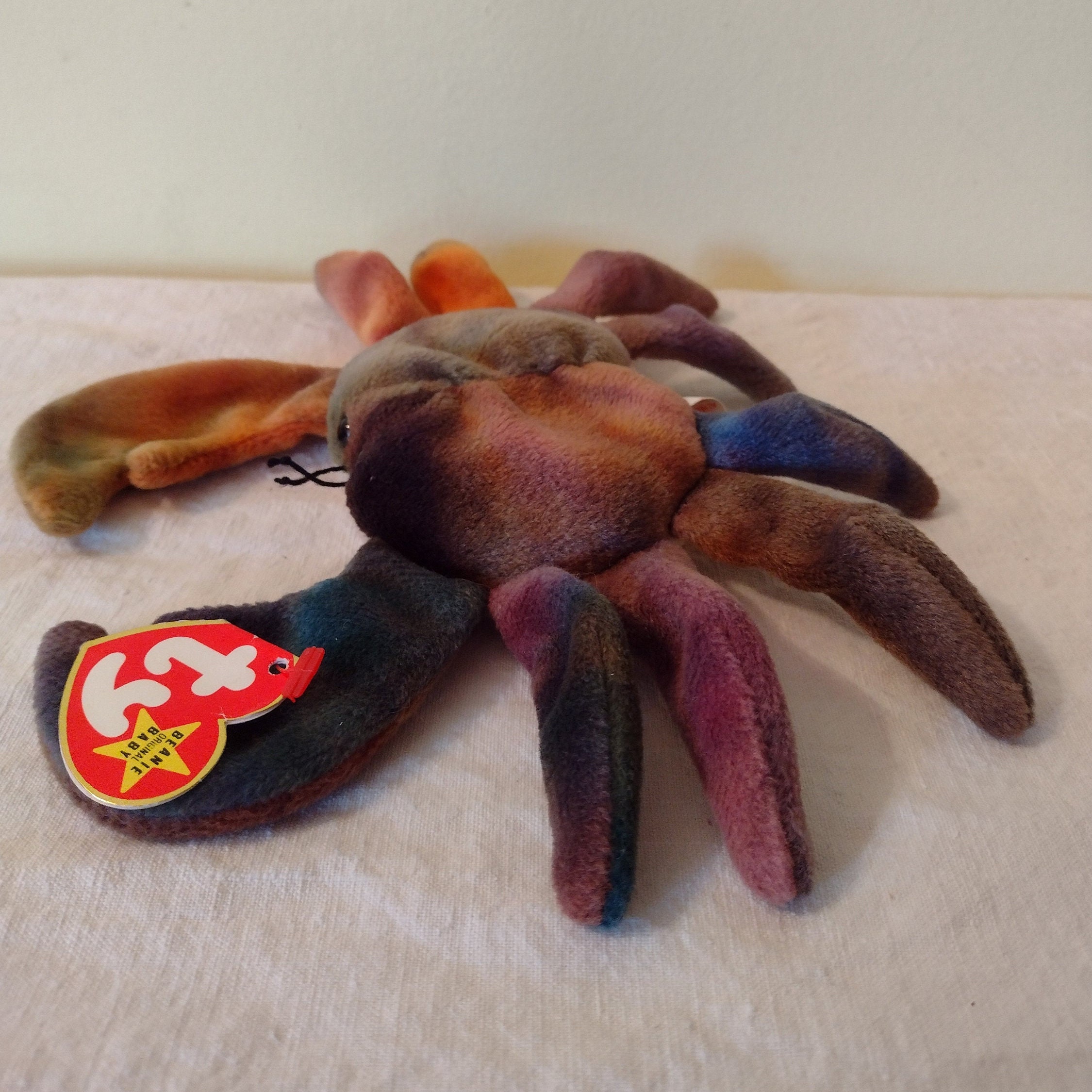 Vintage CLAUDE the Crab. Original TY Beanie Babies Collection. Date of ...