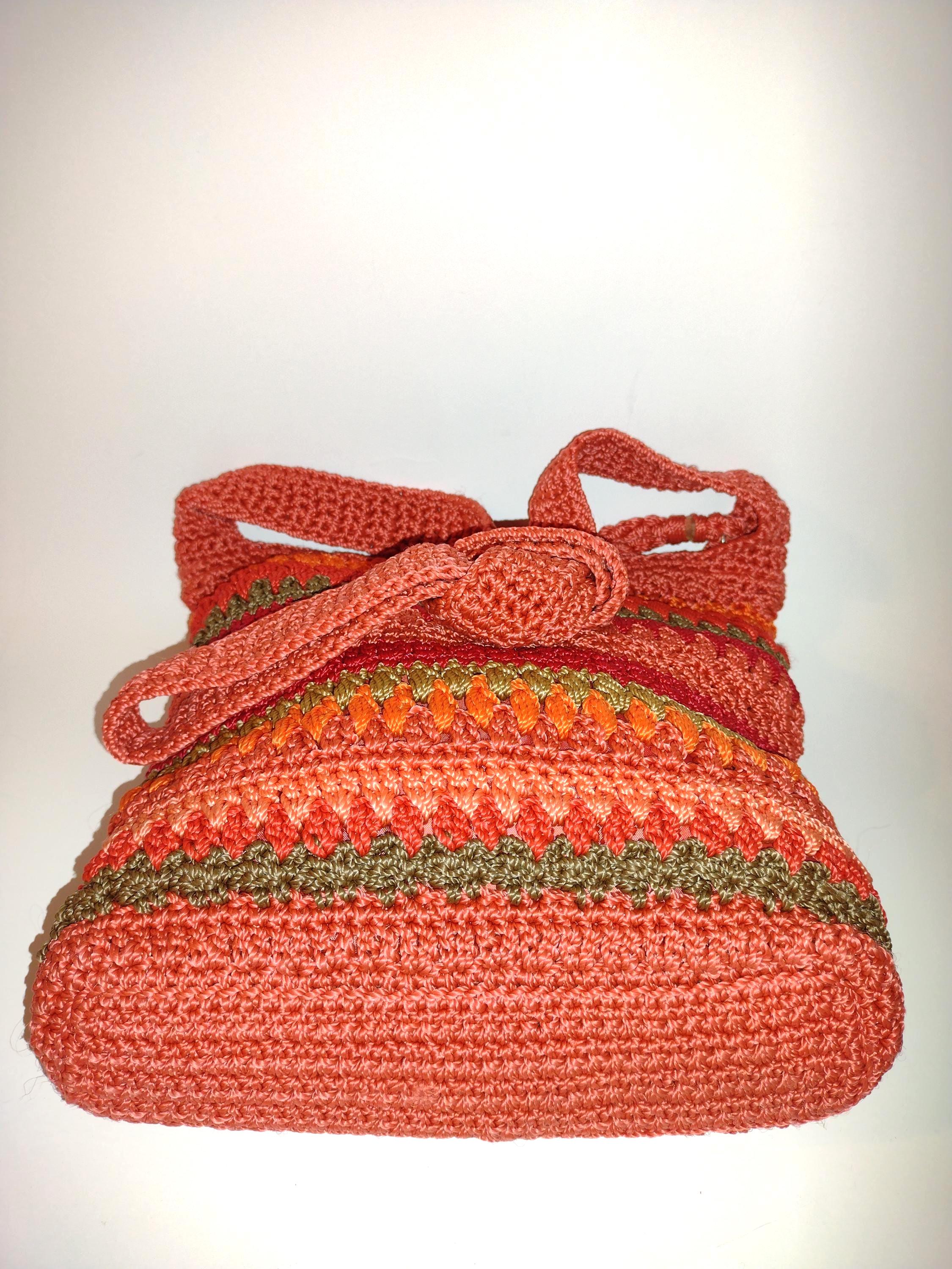 Vintage Crochet the Sak Bag. Size 10x10. - Etsy