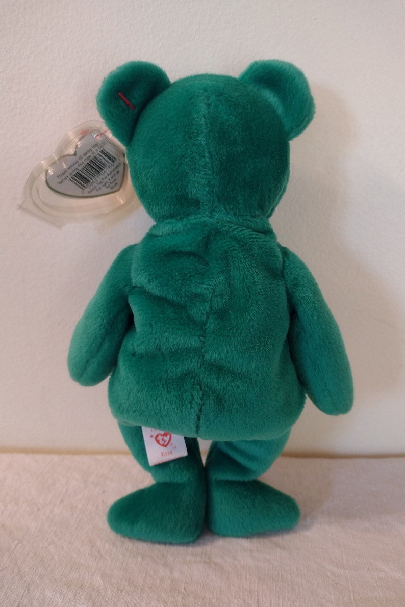 Vintage ERIN A Good Luck Bear. TY, Beanie Babies Collection. Date of ...