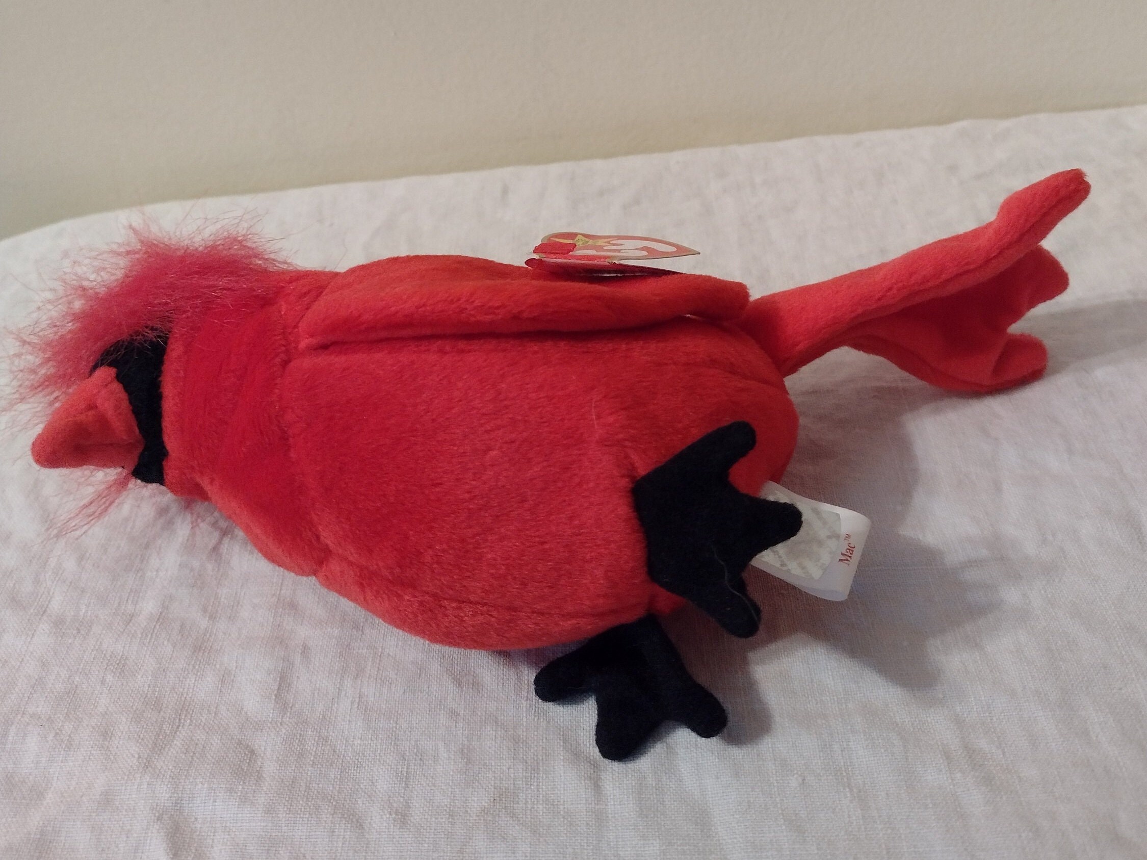 Vintage TY MAC the Cardinal. Beanie Babies Collection 1998-1999. Rare ...