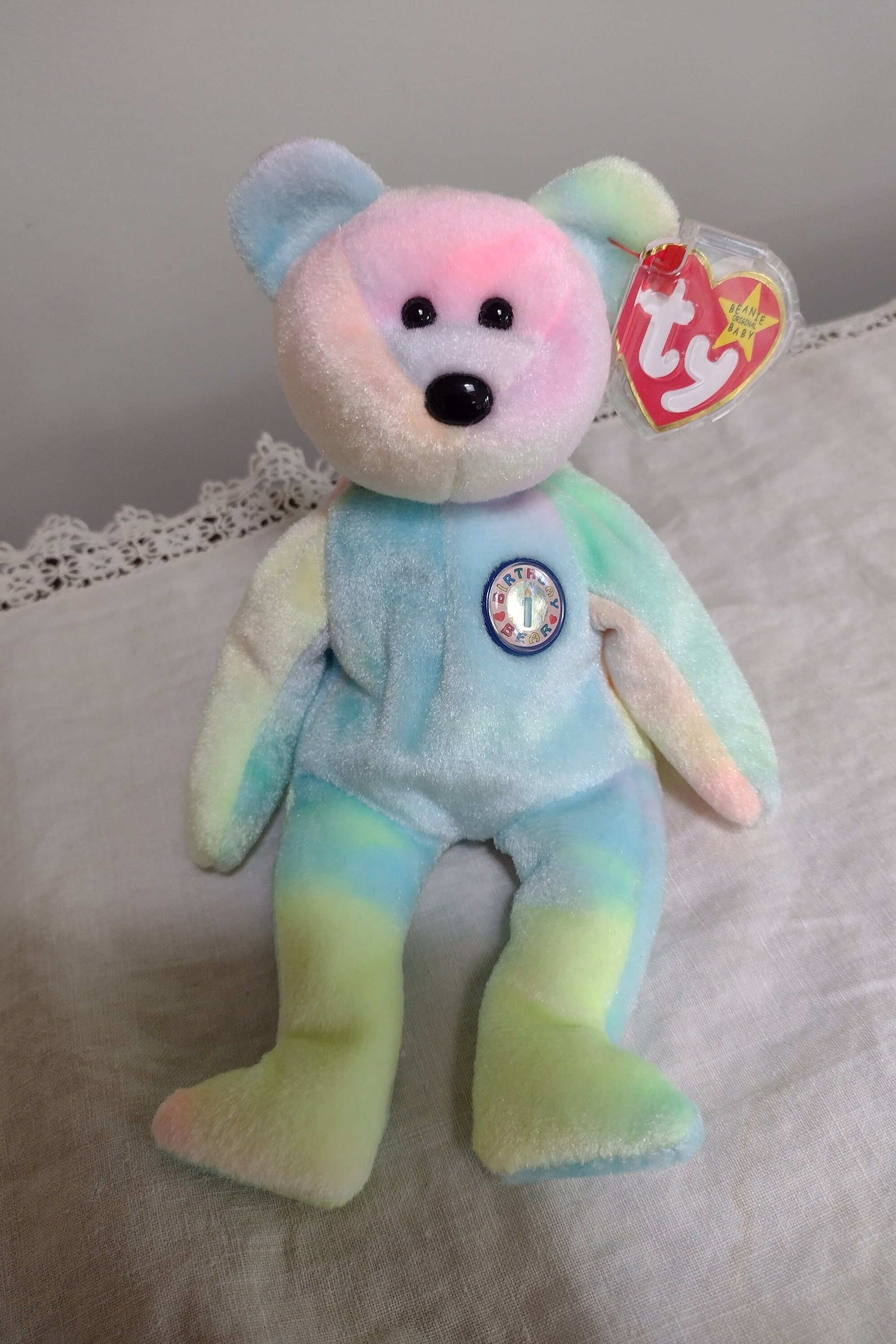 Vintage TY BB Bear. Birthday Beanie Babies Collection Year 1999 ...