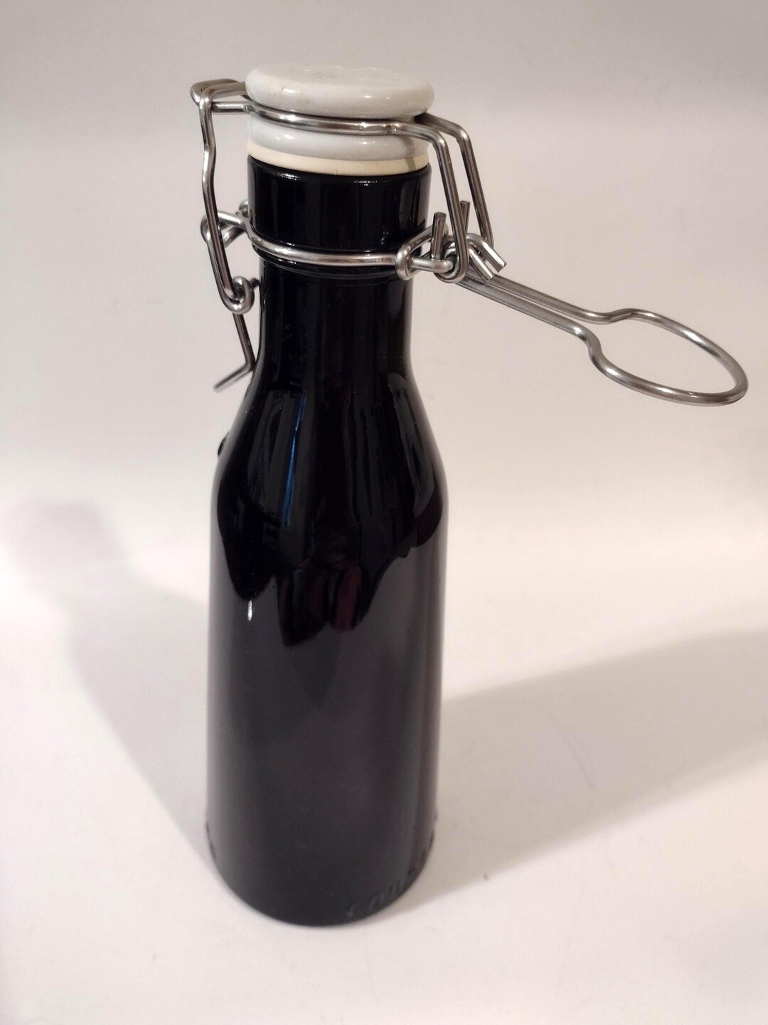 Vintage Country Cork Black Milk Bottle With White Snap Lid. Colletor's ...