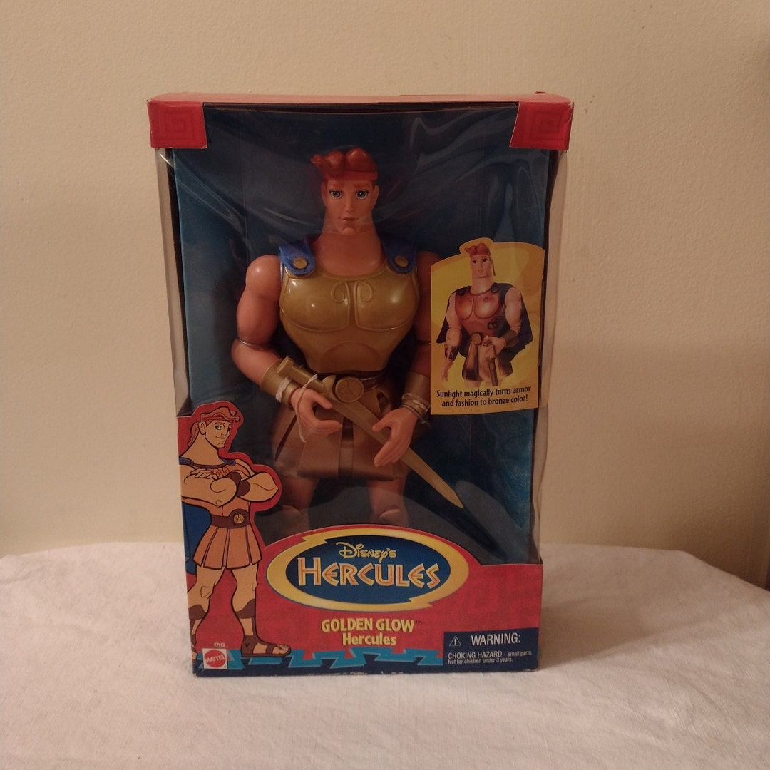 Vintage HERCULES 1996. Disney Golden Glow Action Figure. SIZE 12 Tall ...
