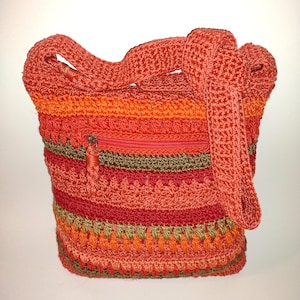 Vintage Crochet the Sak Bag. Size 10x10. - Etsy