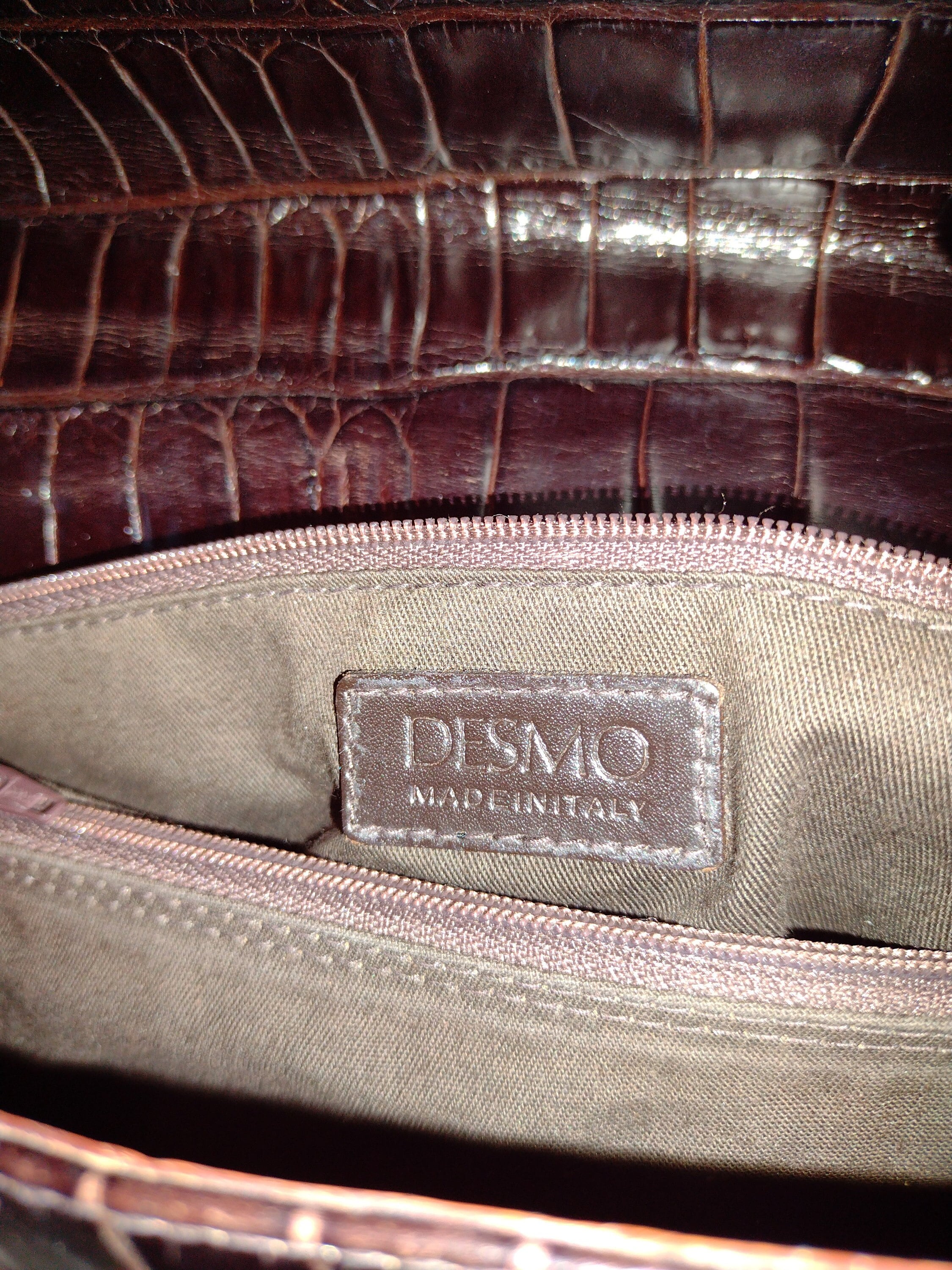 Vintage Desmo Brown Leater Shoulder Purse. Fold Over Flap Snap Closure ...