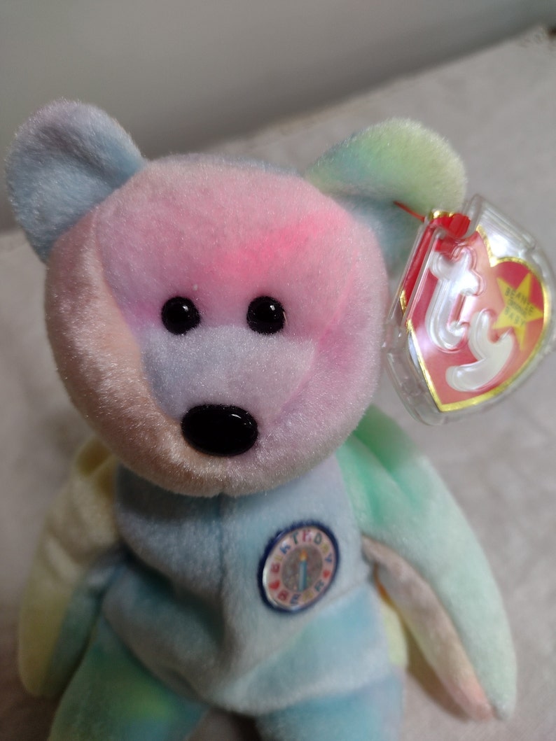 Vintage TY BB Bear. Birthday Beanie Babies Collection Year 1999 ...