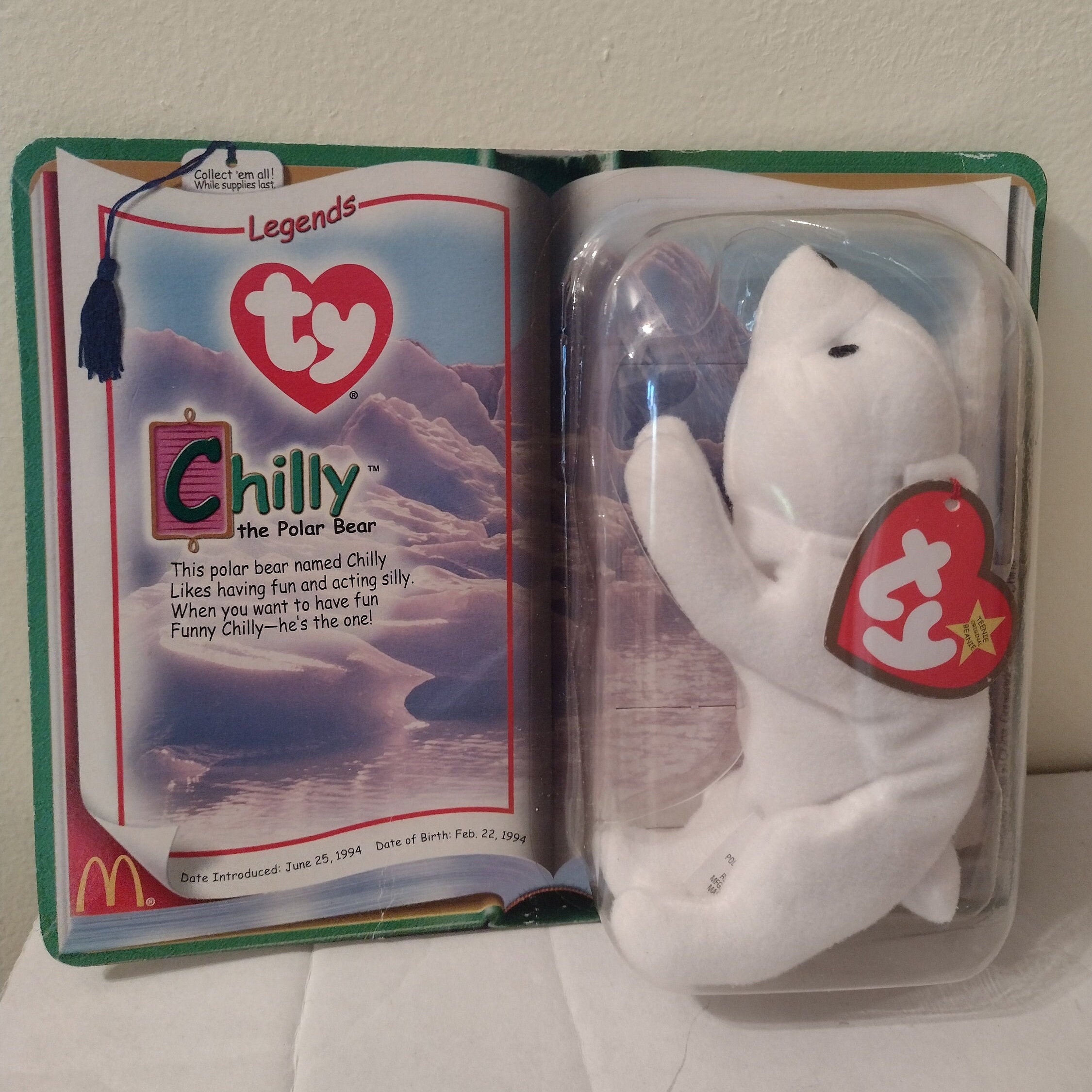 Vintage Chilly the Polar Bear, Legend of Three. TY Beanie Babies ...