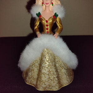 Vintage Happy Holidays Barbie. Stocking Hanger. Mattel Inc 1995 ...