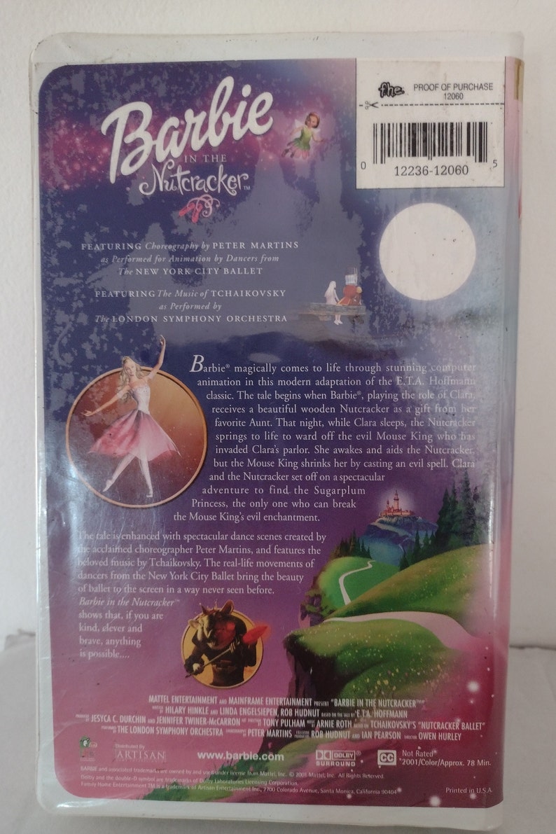 Vintage VHS BARBIE NUTCRACKER Movie 2001. Barbie in Her First Movie. Collectable. - Etsy