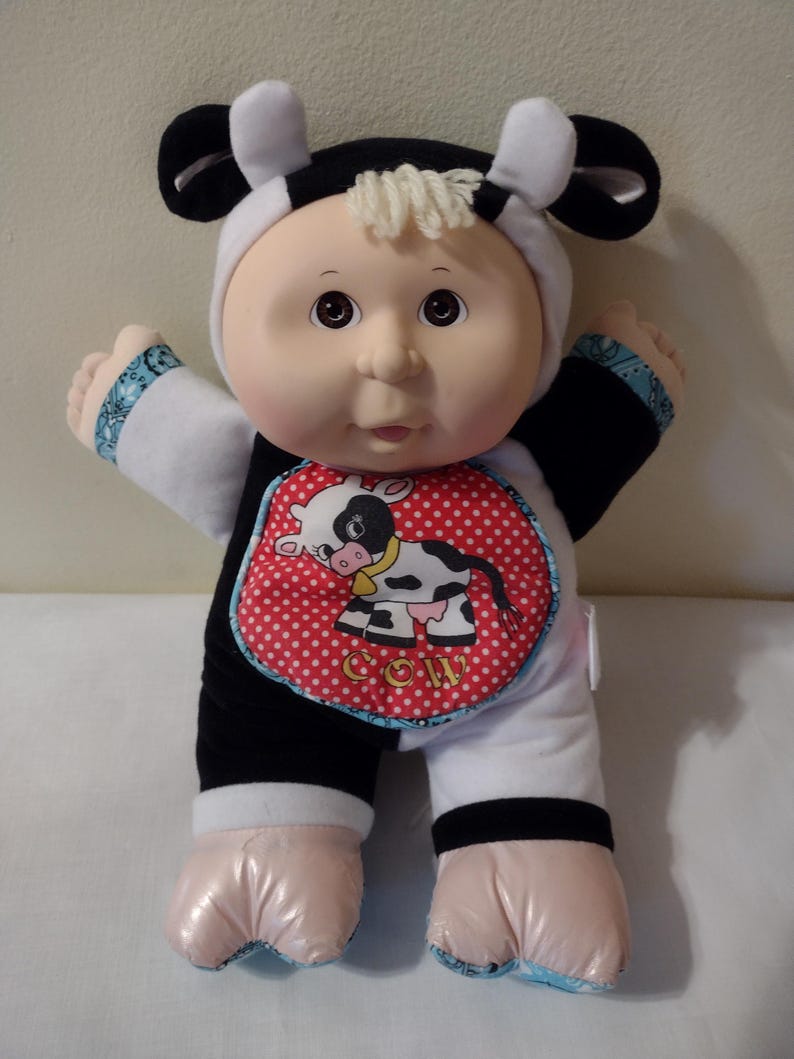 Vintage Cabbage Patch Kids Plush Cow Doll. Size 12" TALL. Multicolor ...
