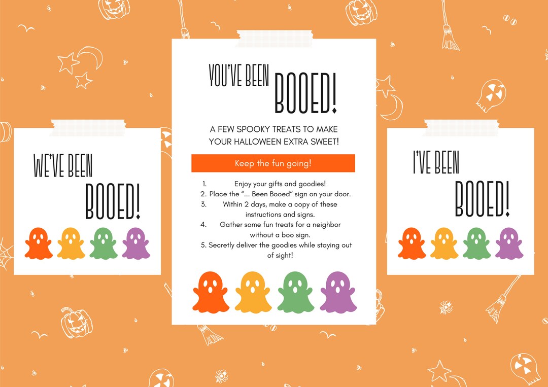 You've Been Booed Printable Halloween | I've Been Booed | We've Been ...
