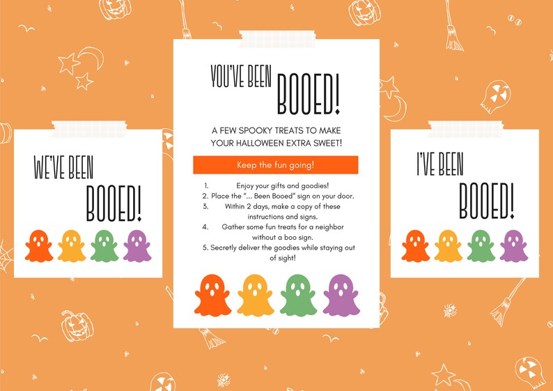 You've Been Booed Printable Halloween | I've Been Booed | We've Been ...