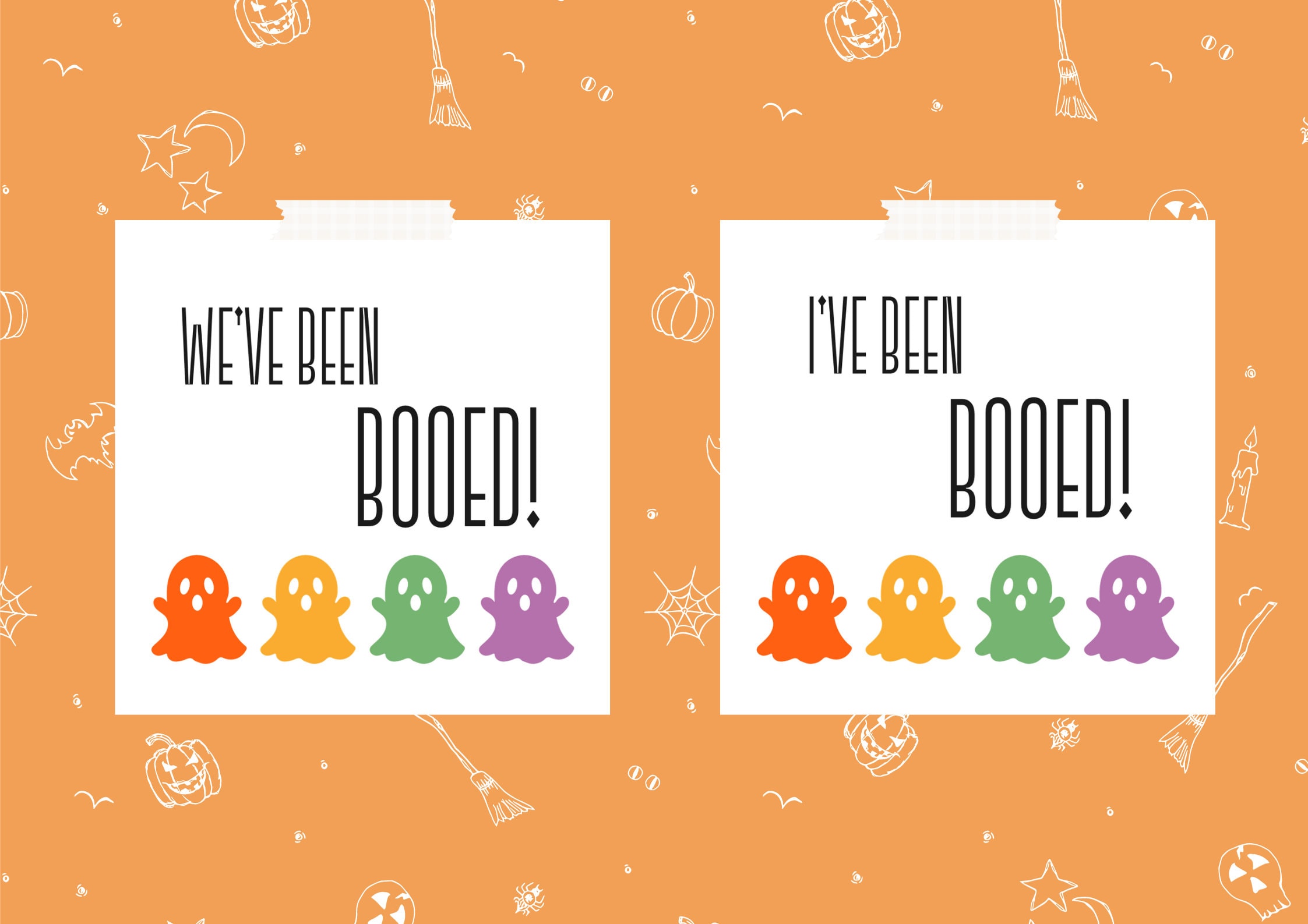 You've Been Booed Printable Halloween I've Been Booed We've Been Booed ...