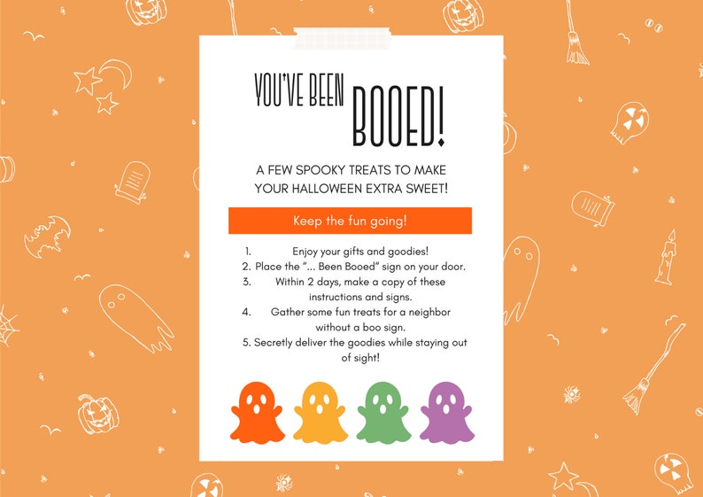 You've Been Booed Printable Halloween | I've Been Booed | We've Been ...
