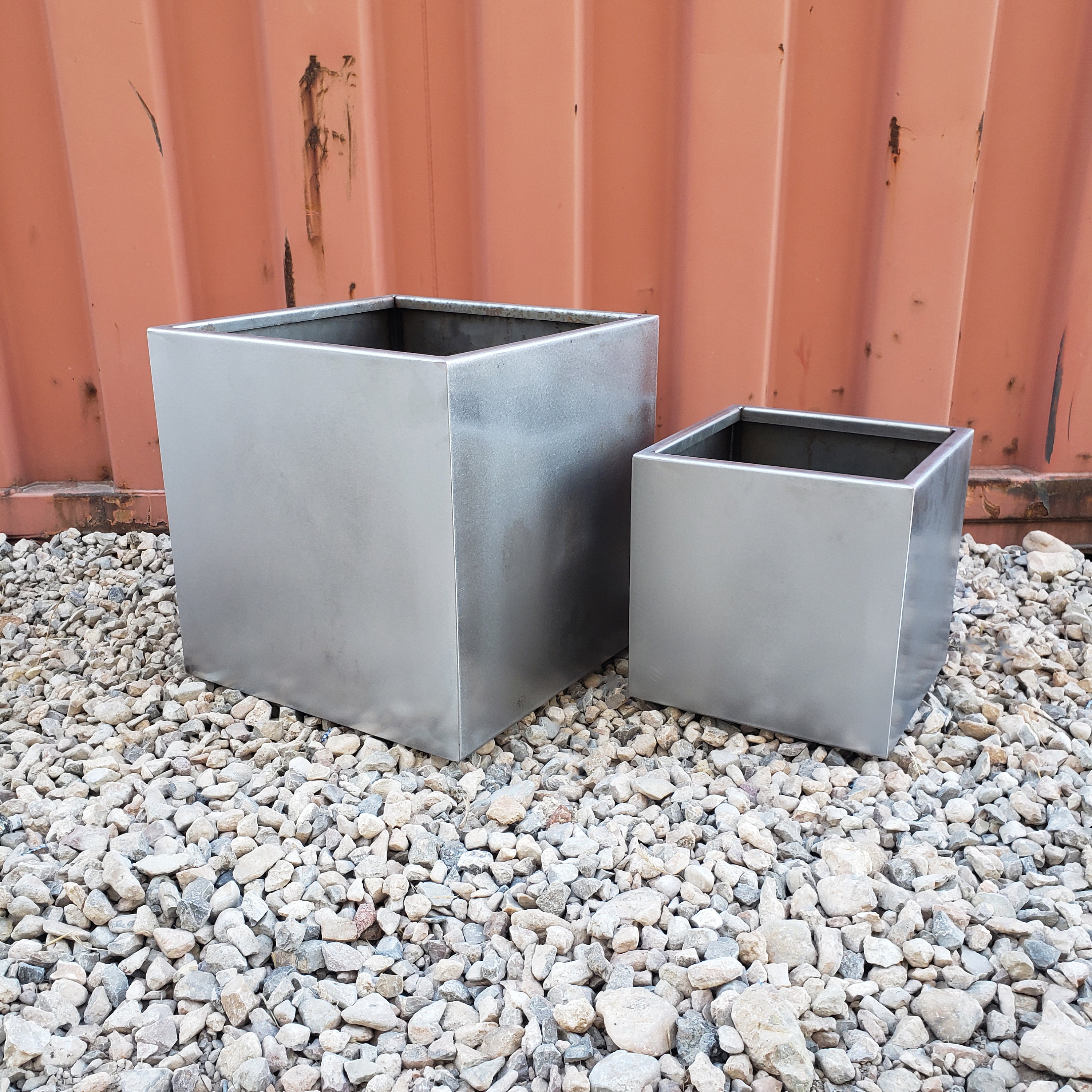 Raw Steel Square Planter - Etsy