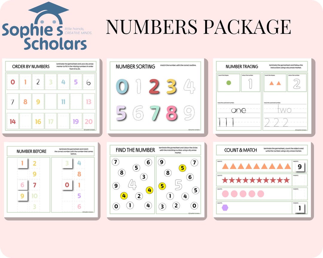 Numbers Busy Book Bundle - Digital Download - Etsy