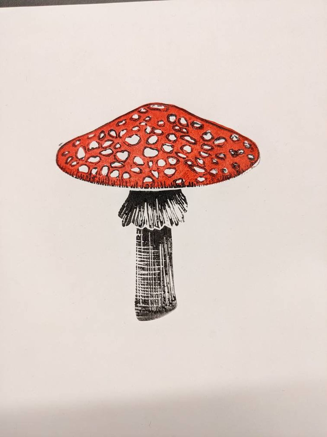 Toadstool Print - Etsy
