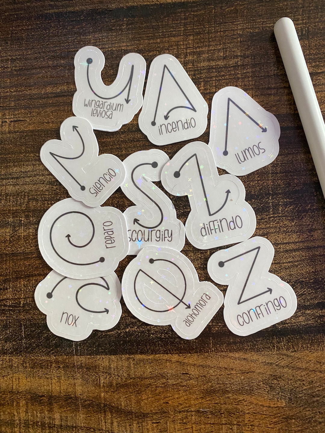 Charms Class Cheat Sheet Stickers Spell Stickers Wand Movement Spell ...