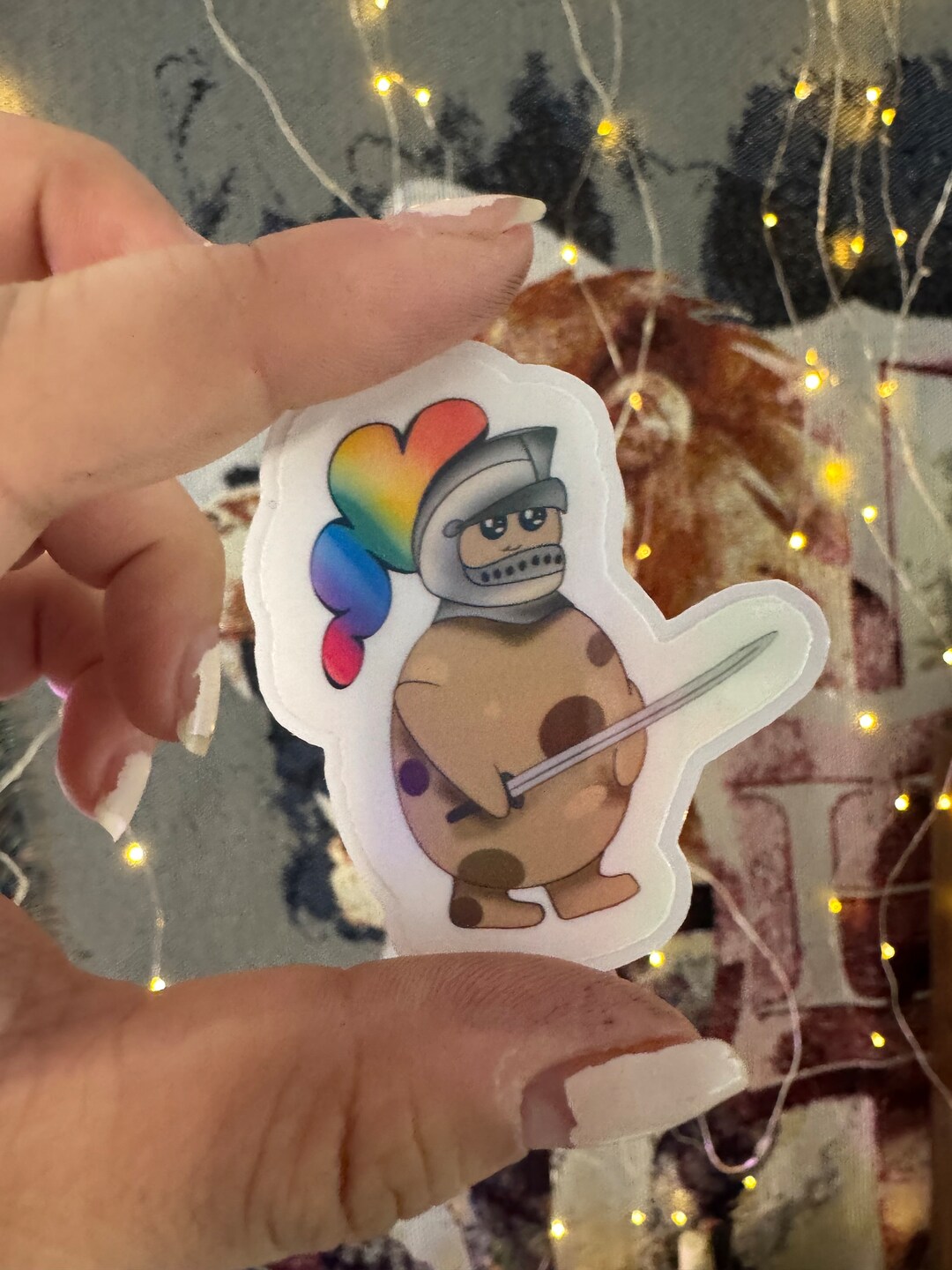 Spudnik Renaissance Knight POTATO Waterproof Laminated Sticker - Etsy