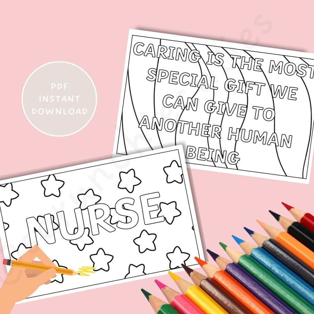NURSE Colouring in Sheets, 10 Pages, Colouring in Sheet Bundle Nurse ...