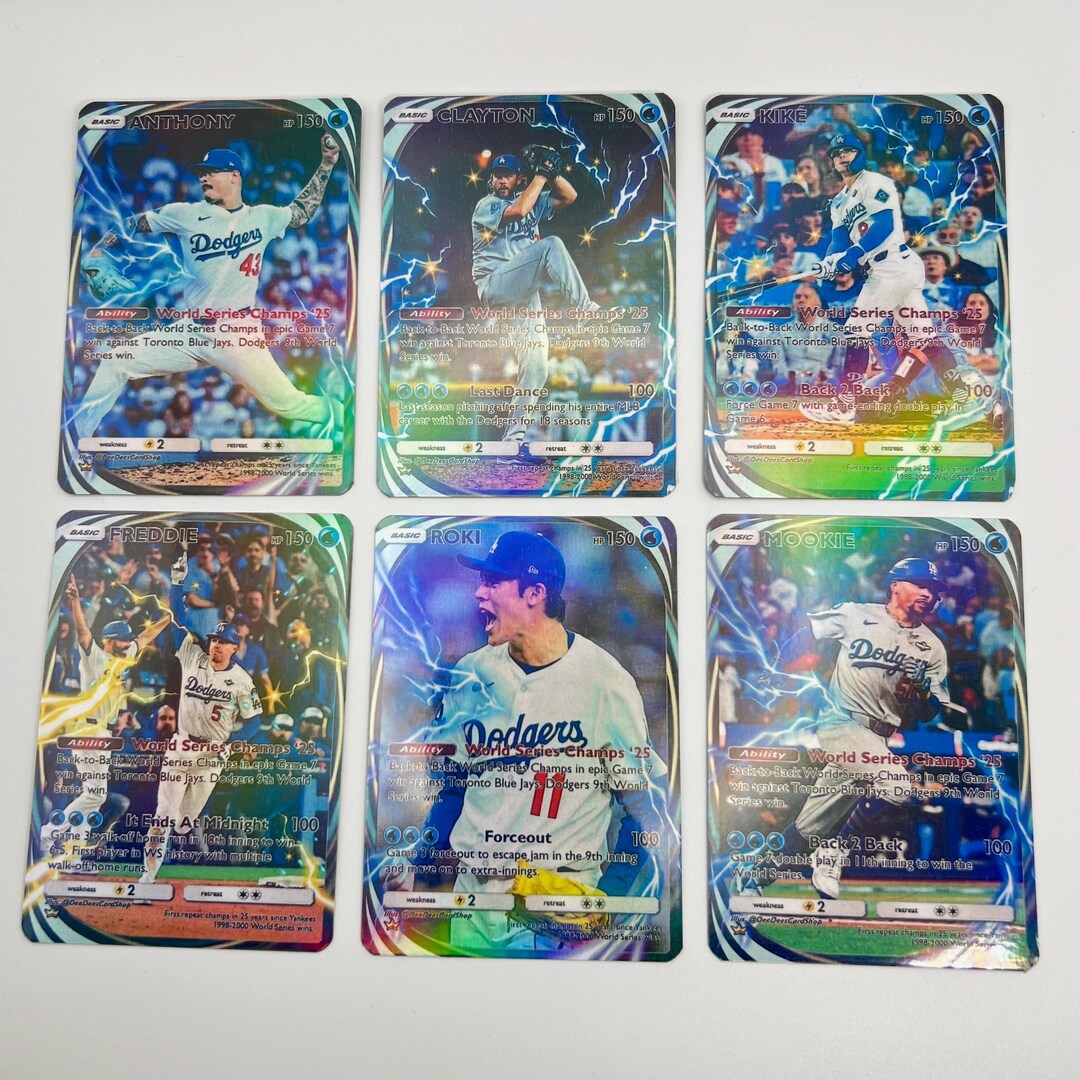 LA Dodgers “world Series 2025” Pokémon Card (freddie Freeman, Mookie ...