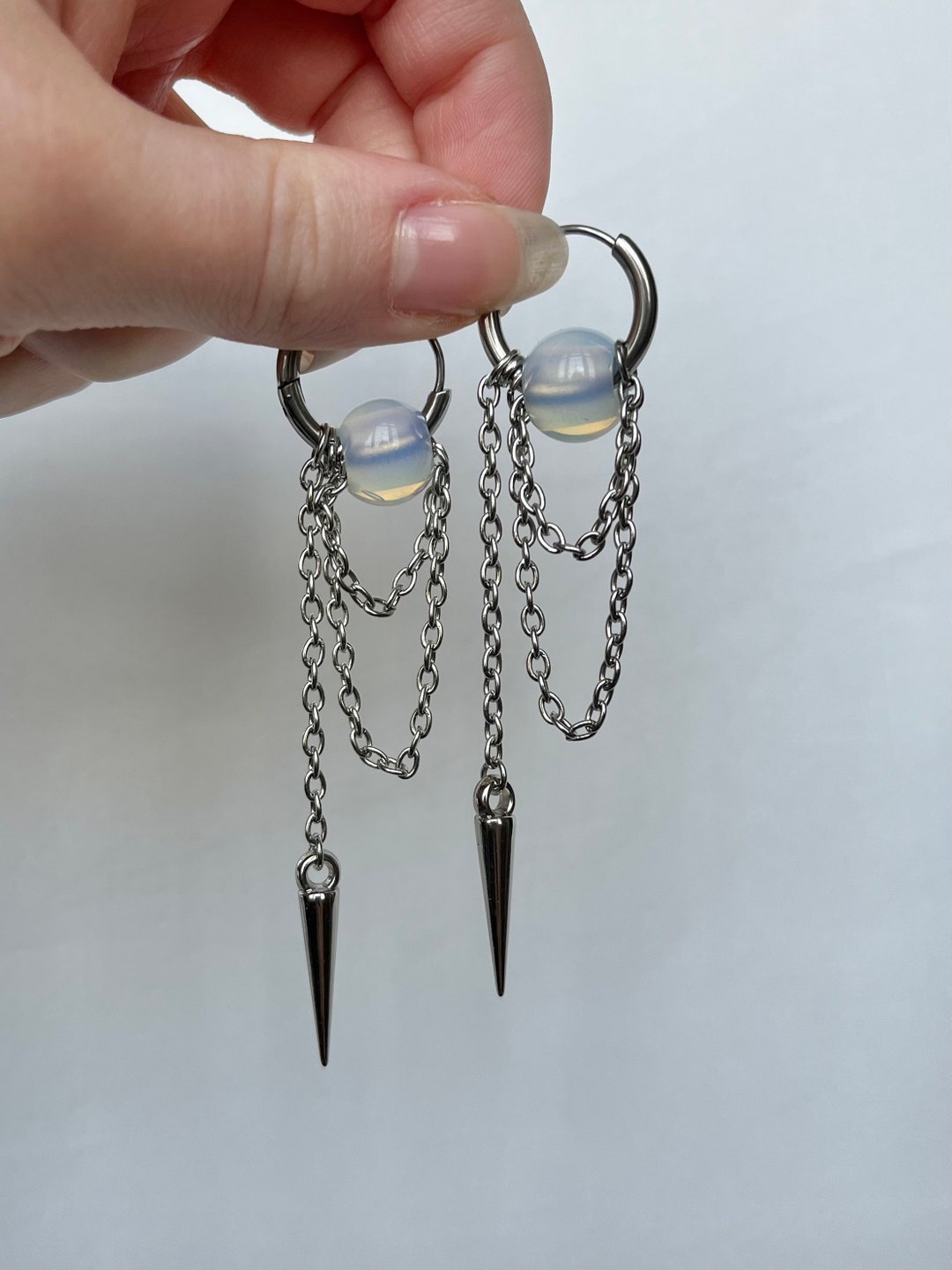 Opalescent Earrings | Grunge Jewelry Hypoallergenic Y2k Alt Goth Edgy ...