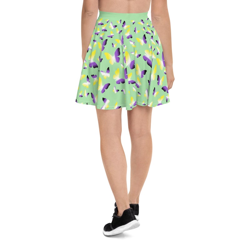 Butterfly Non-binary Skater Skirt Nonbinary Flag Skirt - Etsy