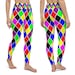 Harlequin Jester Leggings, Yoga Leggings, Crop Top, Rash Guard, Cosplay ...