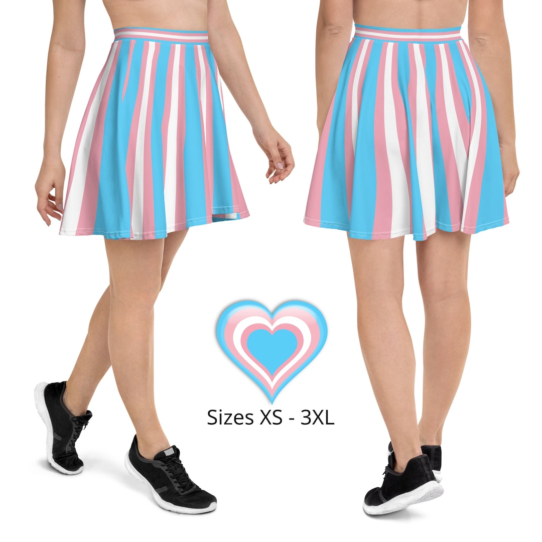 Transgender Pride Flag Skater Skirt, Trans Pride Skater Skirt, Pride ...
