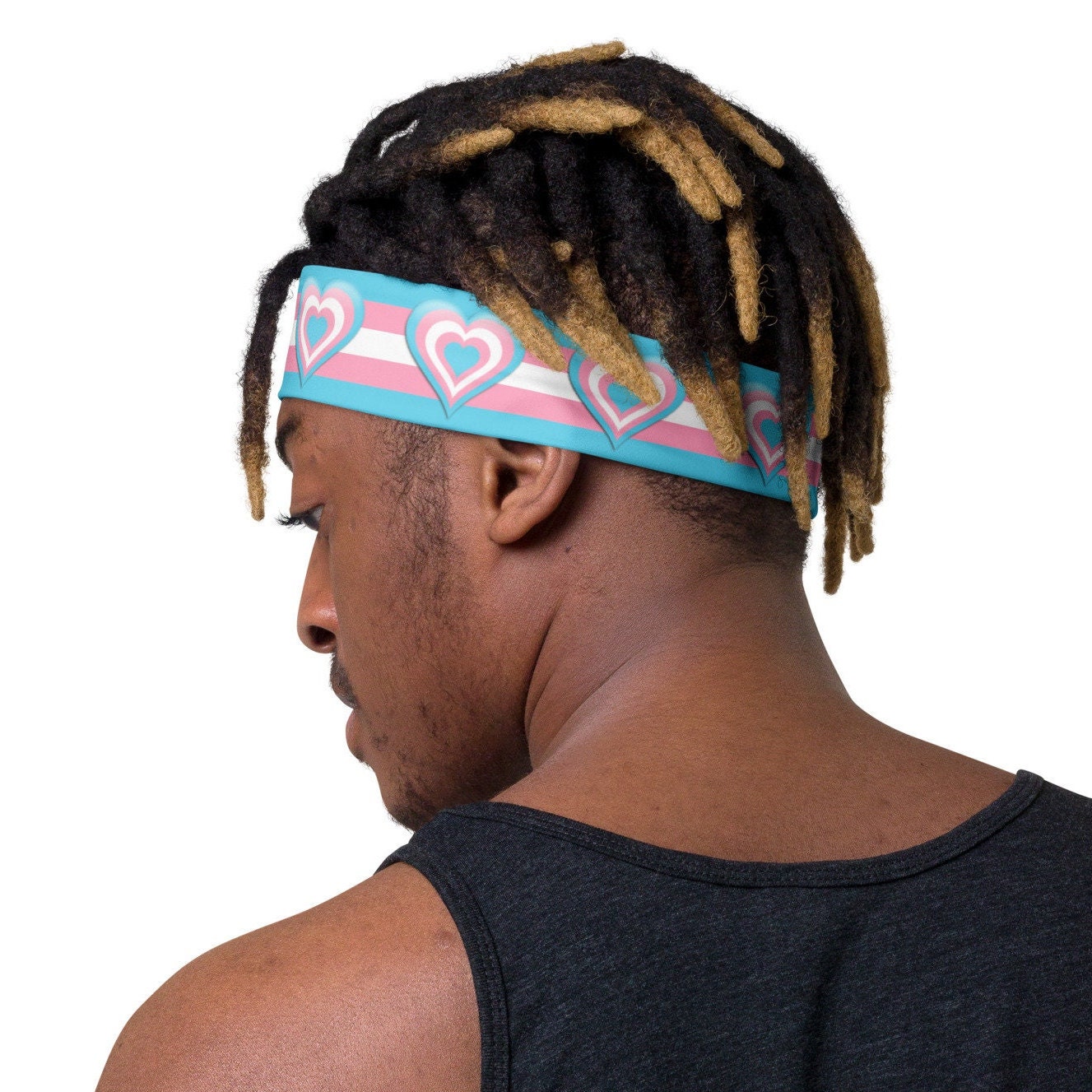 Transgender Pride Flag Headband With Hearts LGBTQ Pride Month - Etsy
