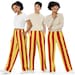 Carnival Circus Striped Unisex Wide Leg Pants Trousers. Sizes 2XS to ...