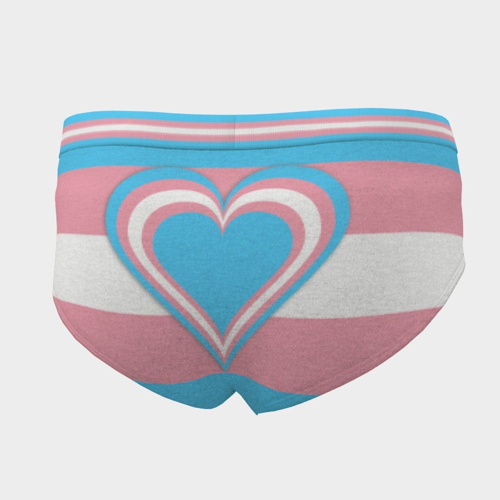 Womens Cheeky Briefs Transgender Flag and Heart, LGBTQ Pride Knickers ...