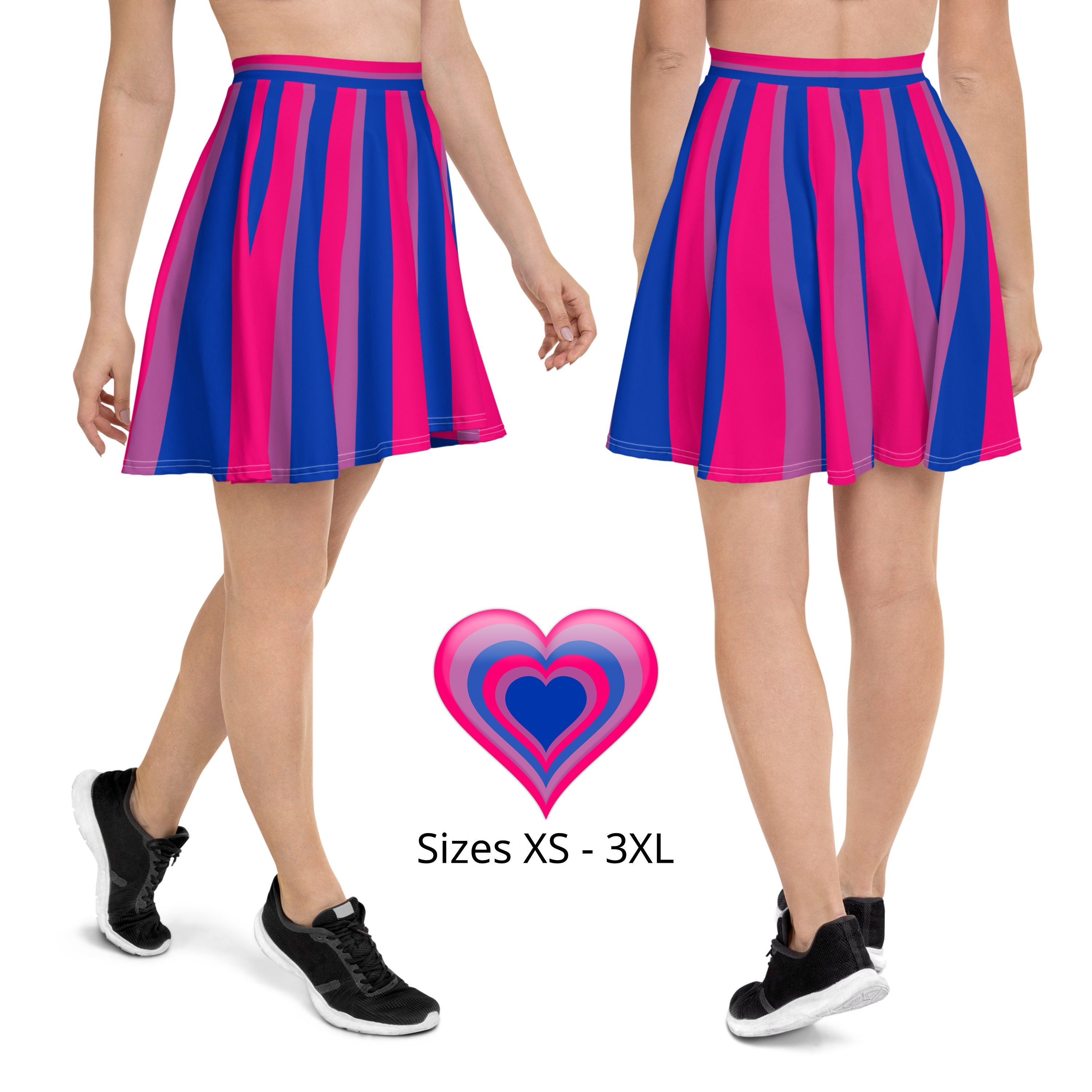 Bisexual Pride Flag Women's Skater Skirt Bi Pride Flare - Etsy