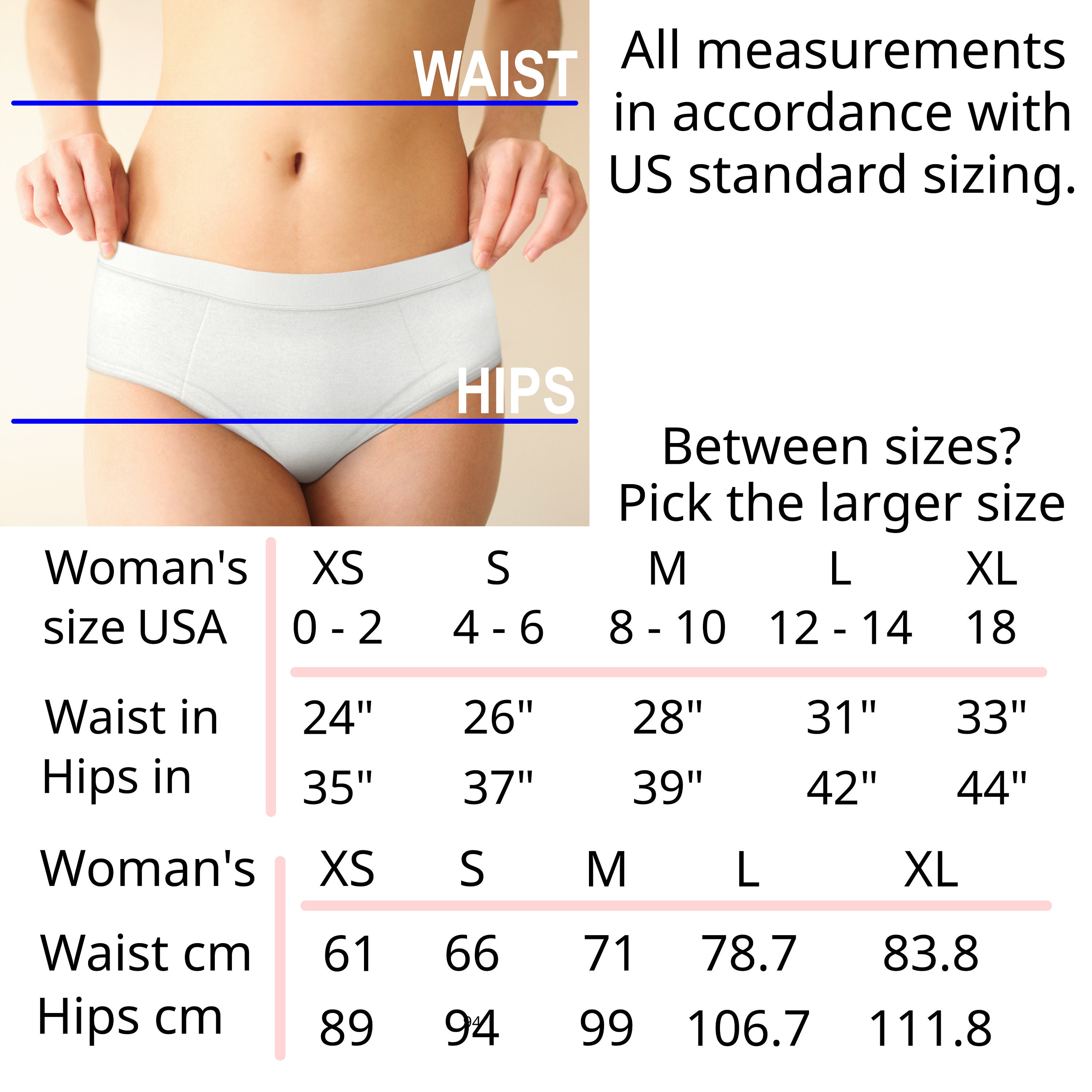 Xl underwear size store
