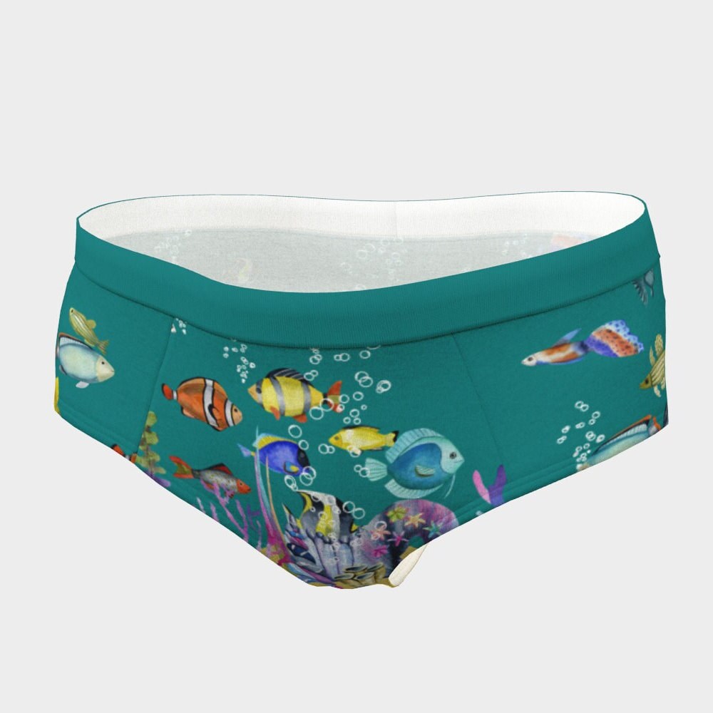Womens Cheeky Briefs Sea Life Tropical Fish Underwear Knickers Panties ...