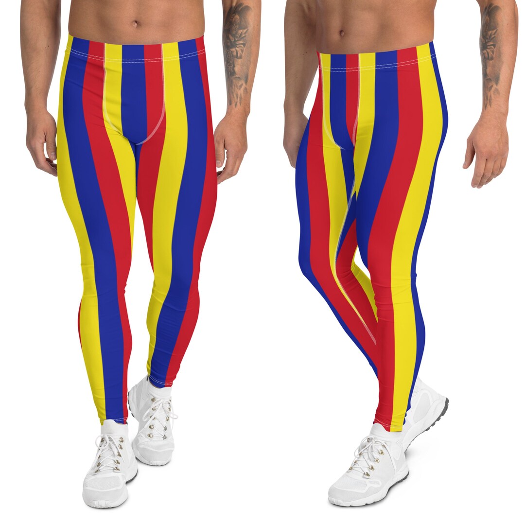Circuscore Clowncore Striped Men's Leggings Meggings Sizes XS - 3XL ...