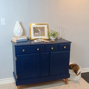 SOLD - Vintage Blue Console/sideboard - Etsy