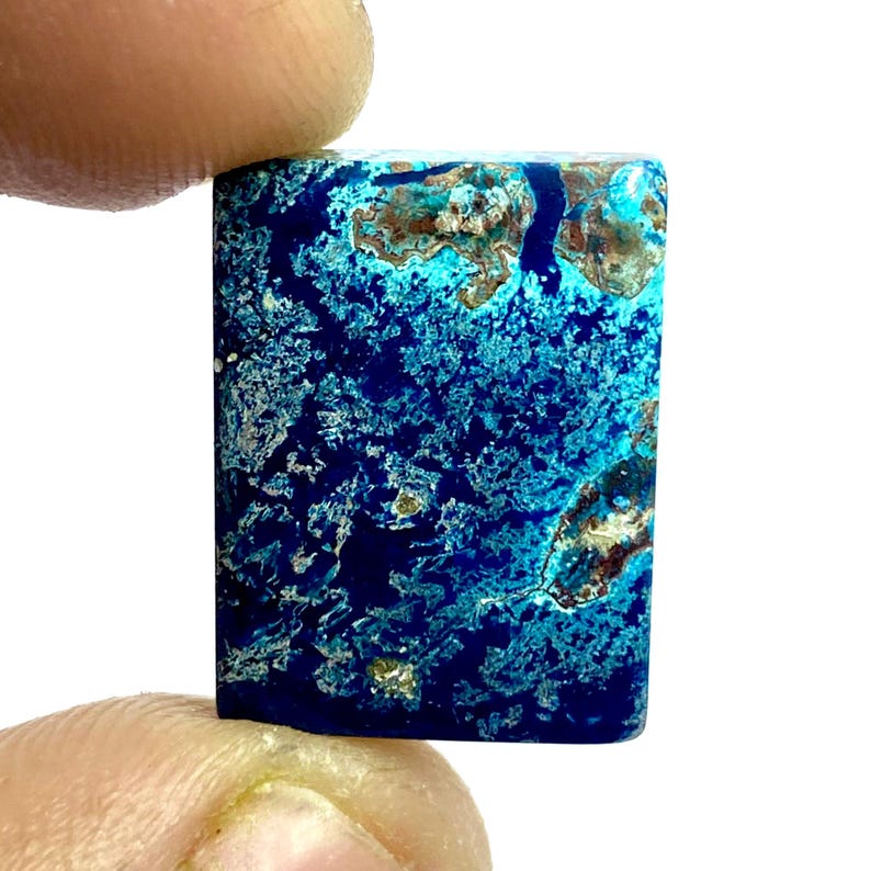 Shattuckite Cabochon - Shattuckite With Azurite Gemstone - Handmade ...