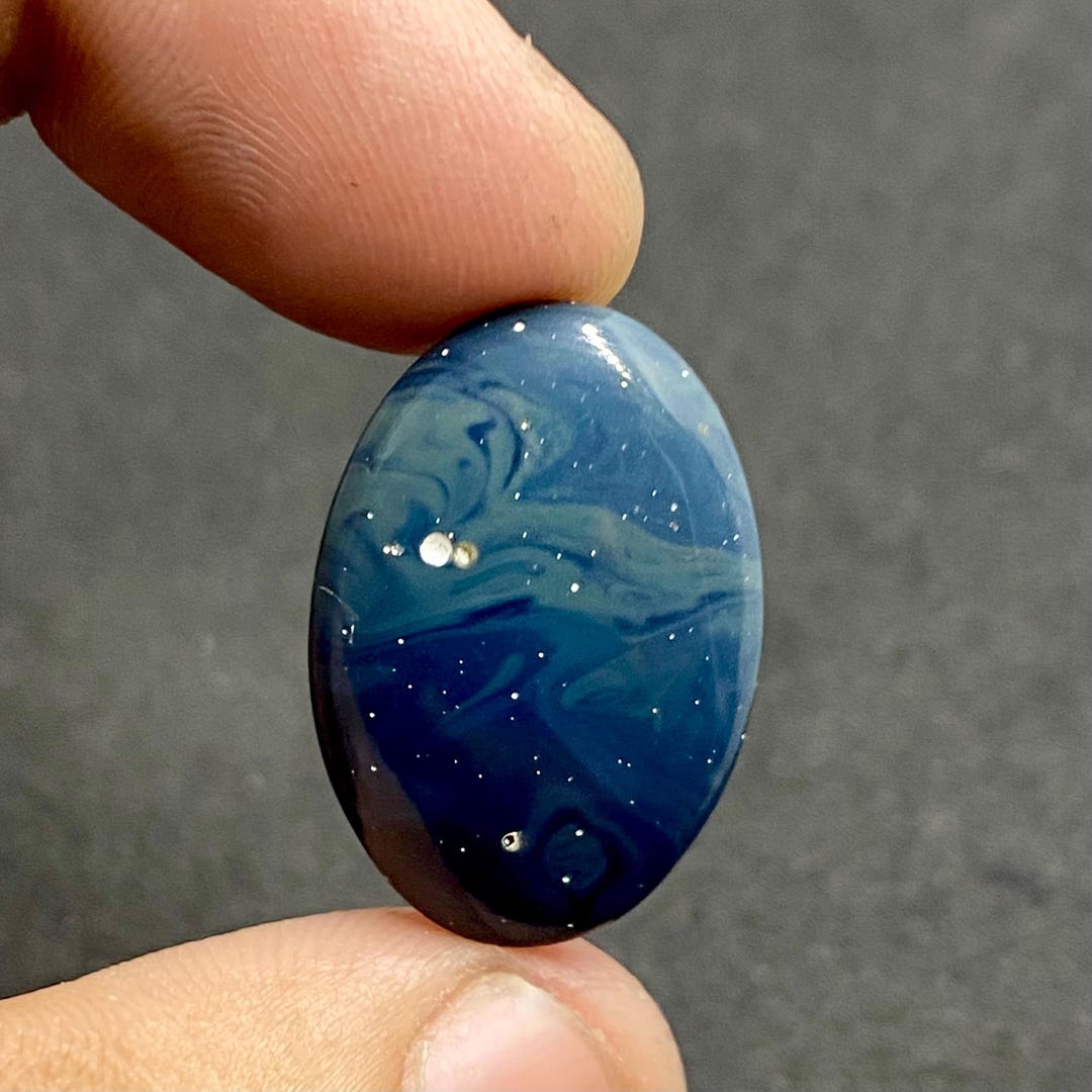 Leland Blue Cabochon, Jewelry Making Gemstone, Oval Shape Cabochon ...