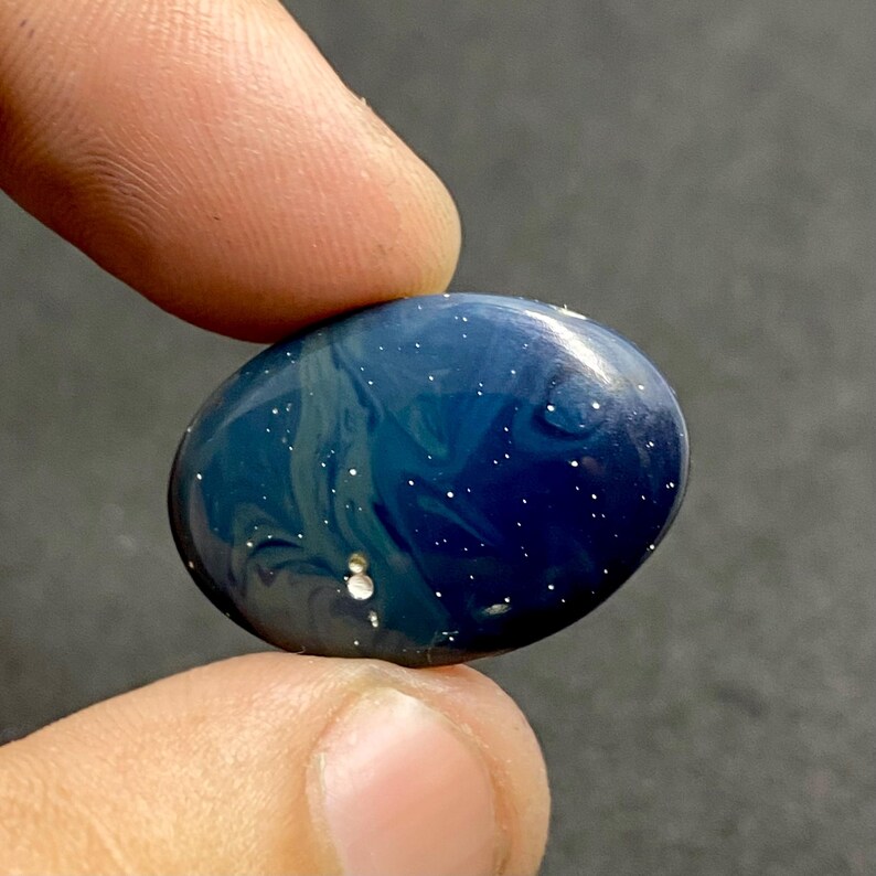 Leland Blue Cabochon, Jewelry Making Gemstone, Oval Shape Cabochon ...