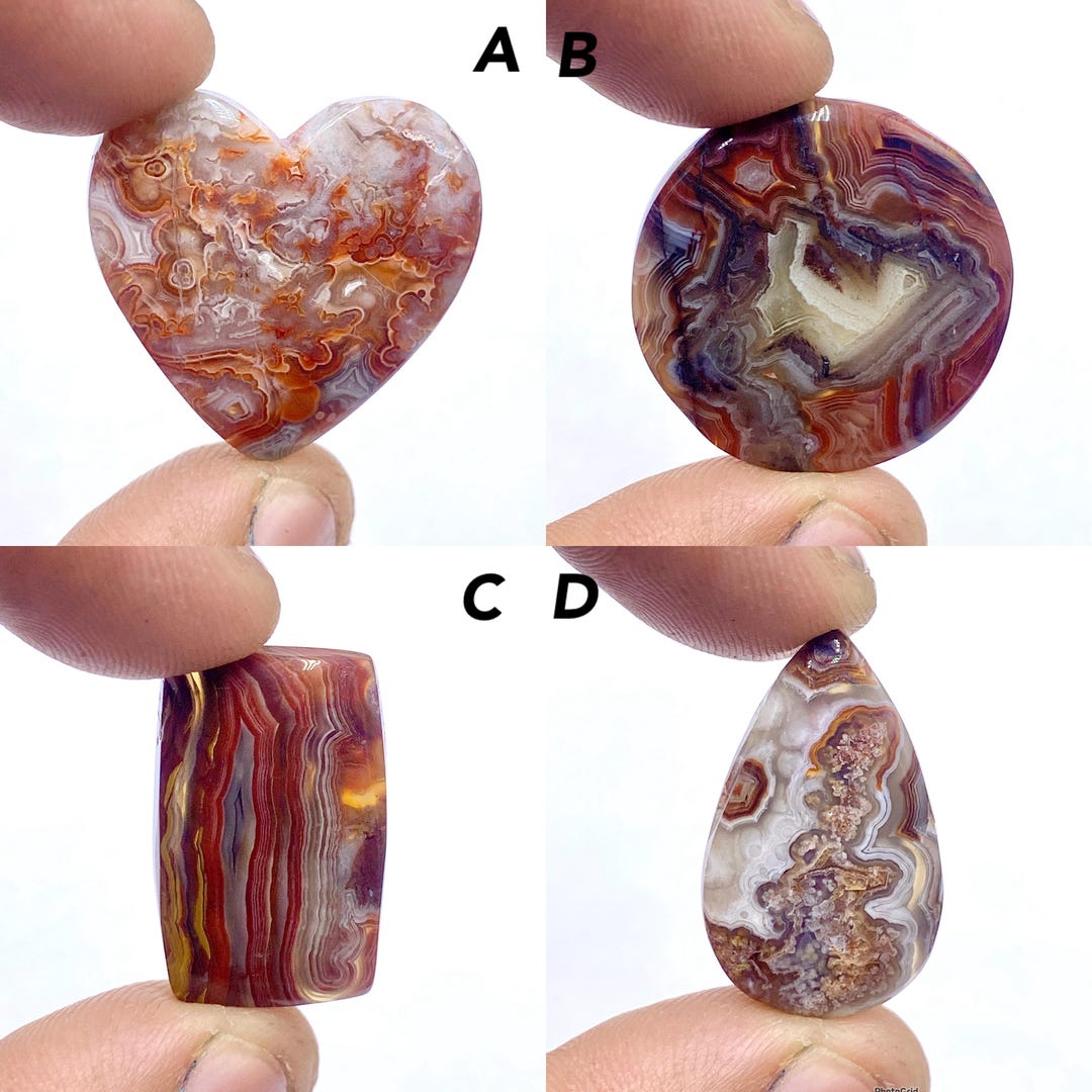 Crazy Lace Agate Cabochon: Unique Pattern Gemstone for Jewelry Making ...