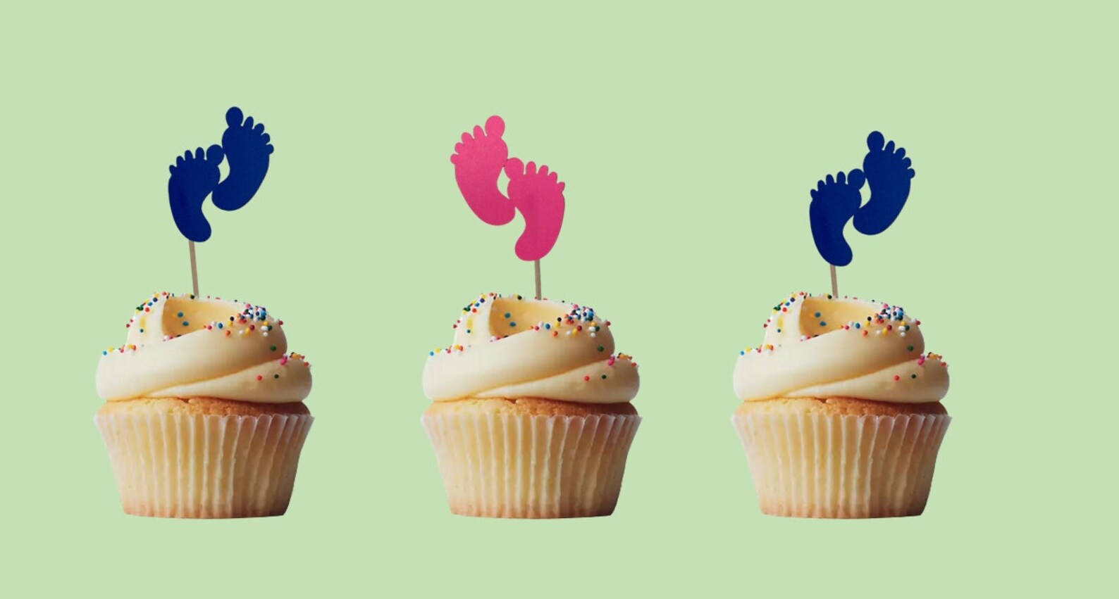 Baby Feet Cupcake Toppers Baby Shower Toppers Baby Shower - Etsy