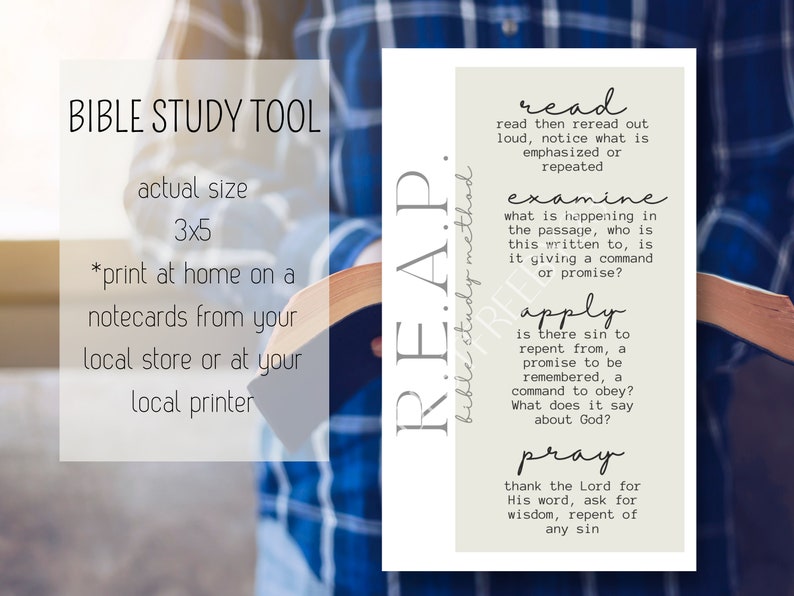 Bible Study Method Christian Study Tools Reap Bible Study - Etsy